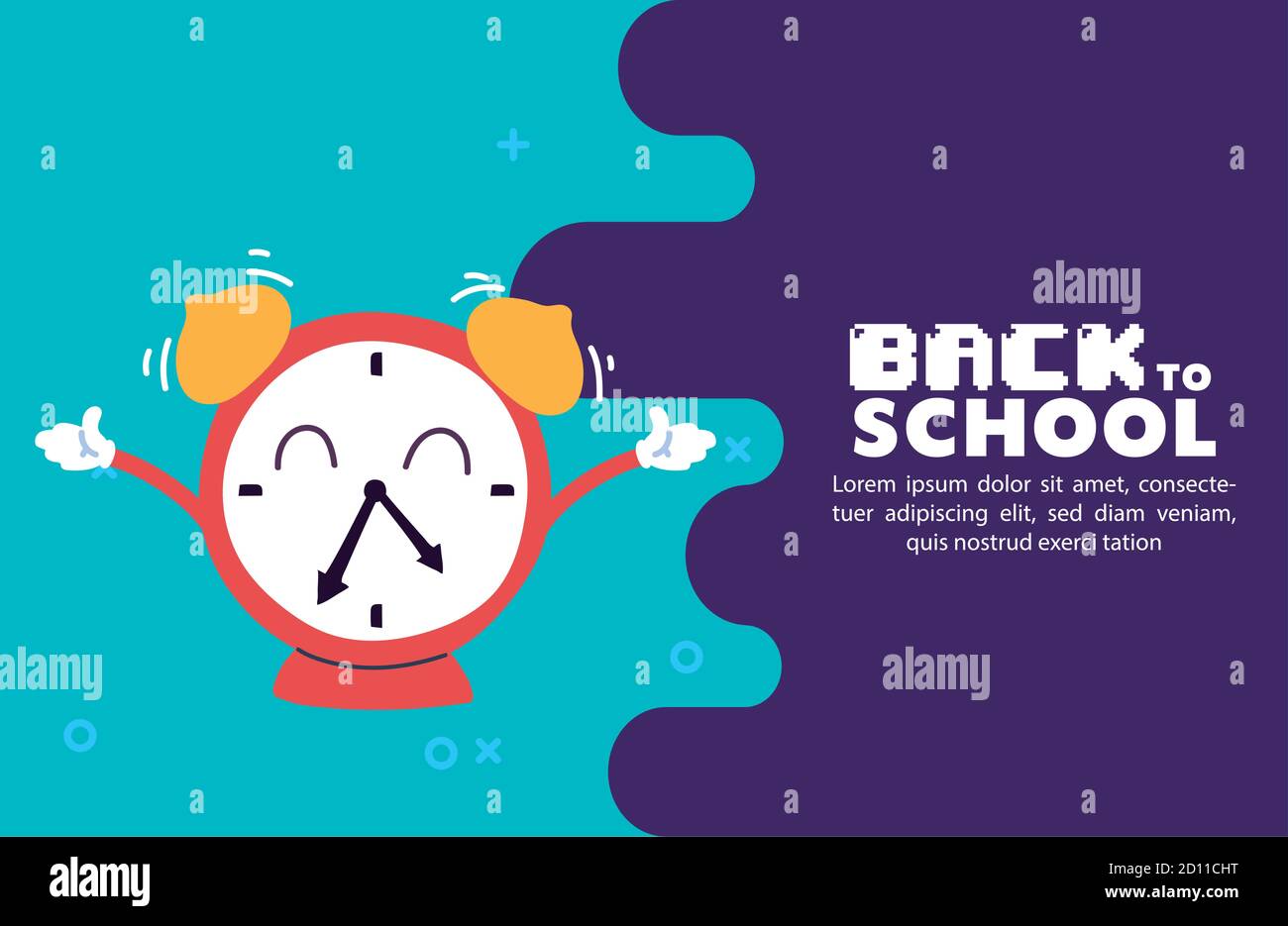 clock cartoon design, Back to school eduacation class lesson theme ...