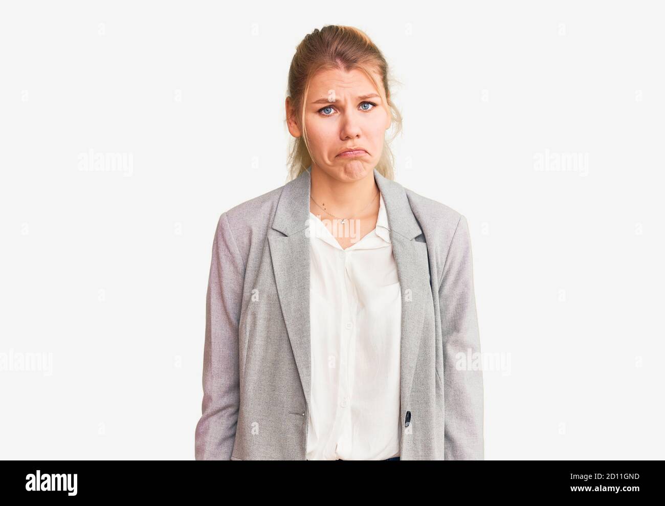 Sad angry depressed blonde teenager hi-res stock photography and images ...