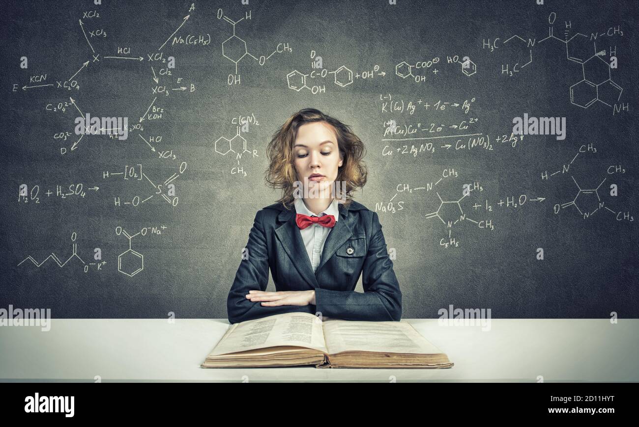 Teen girl studying mathematics hi-res stock photography and images - Alamy