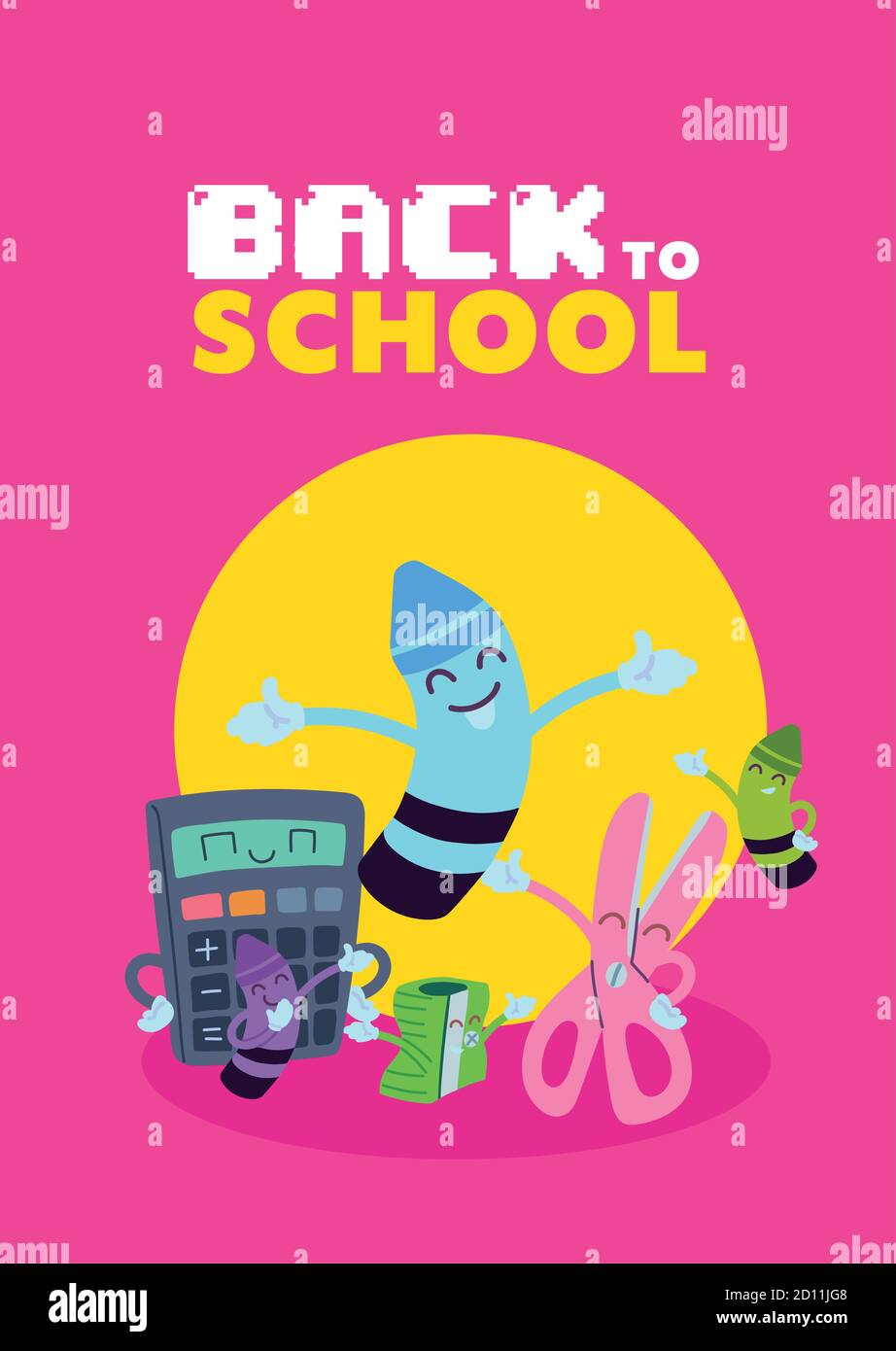 cartoons design, Back to school eduacation class lesson theme Vector ...