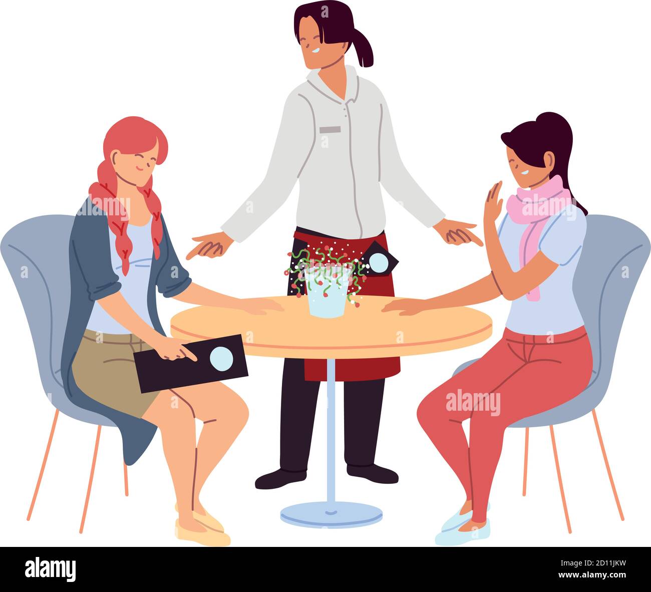 Waiter taking an order Stock Vector Images - Alamy