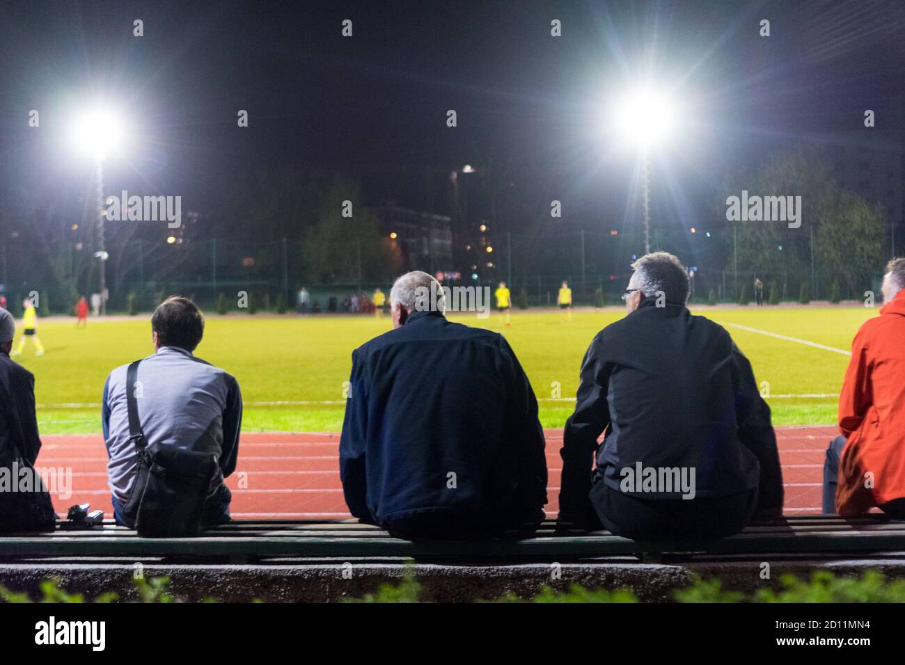 Football match at night hi-res stock photography and images - Alamy