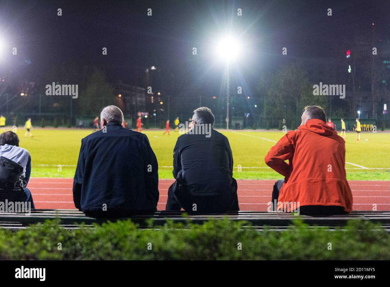 Football match at night hi-res stock photography and images - Alamy