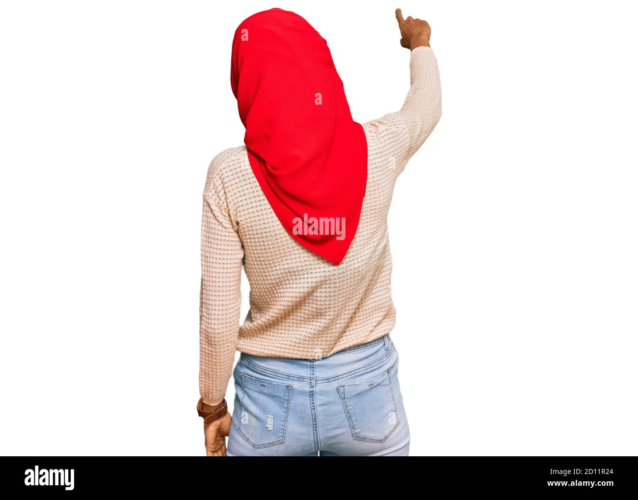 Young african american woman wearing traditional islamic hijab scarf ...