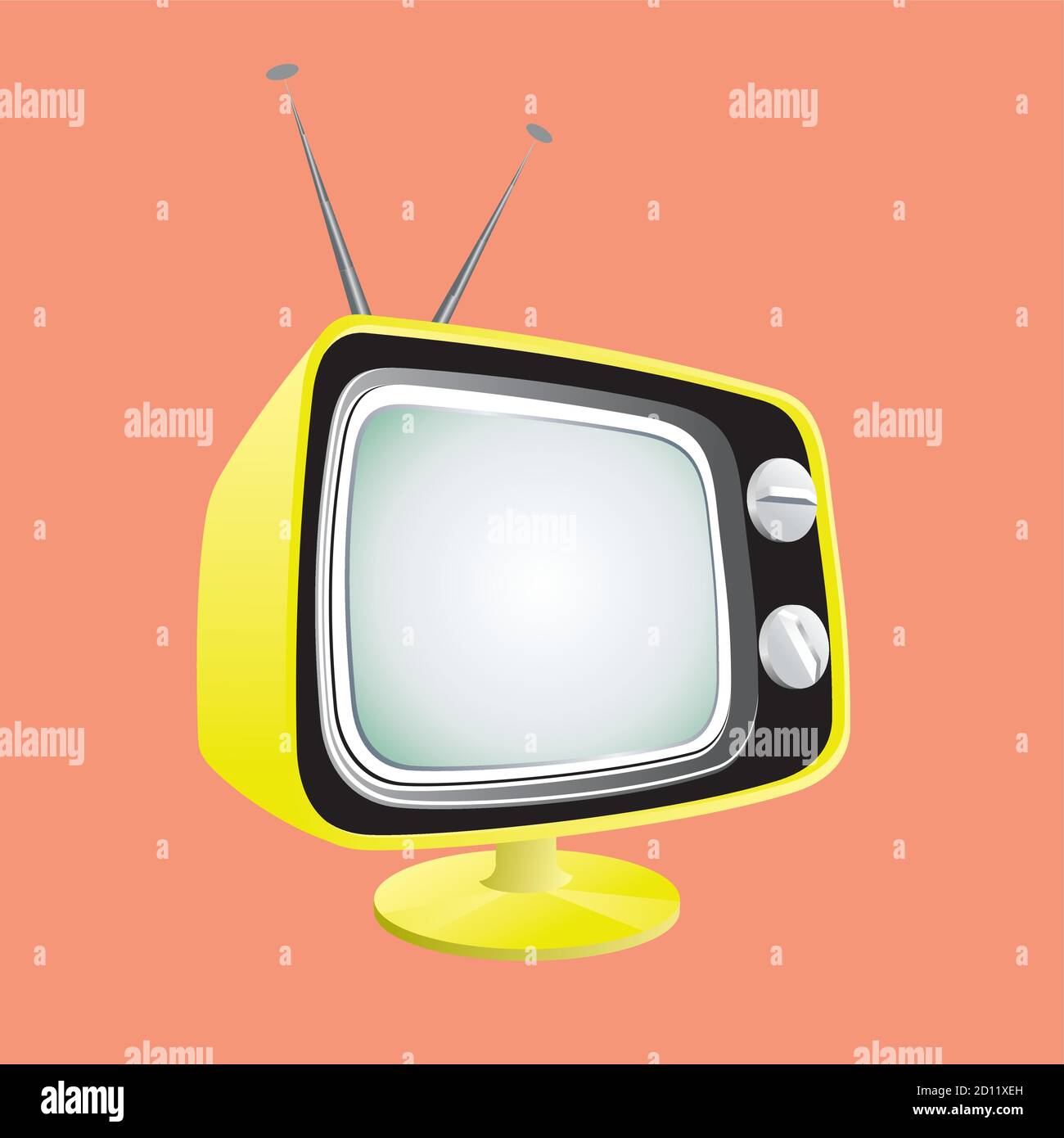 retro tv illustration Stock Vector Image & Art - Alamy