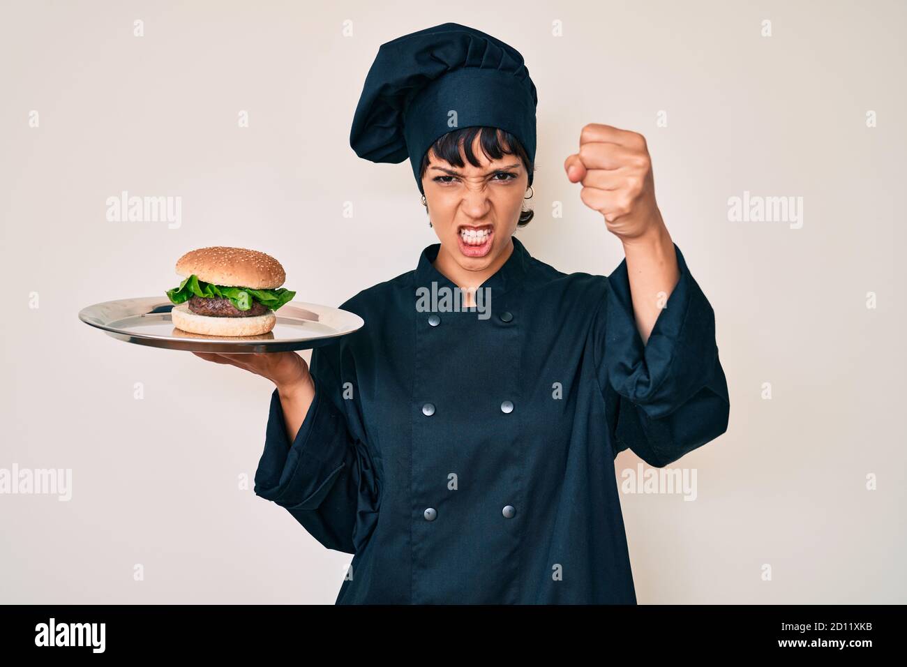 Shouting female cook uniform hi-res stock photography and images - Alamy