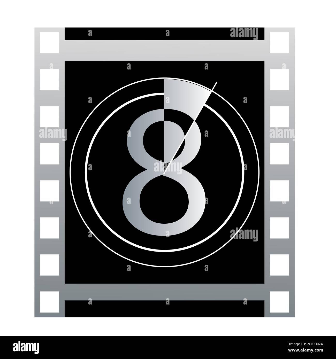 film countdown 8 Stock Vector Image & Art - Alamy