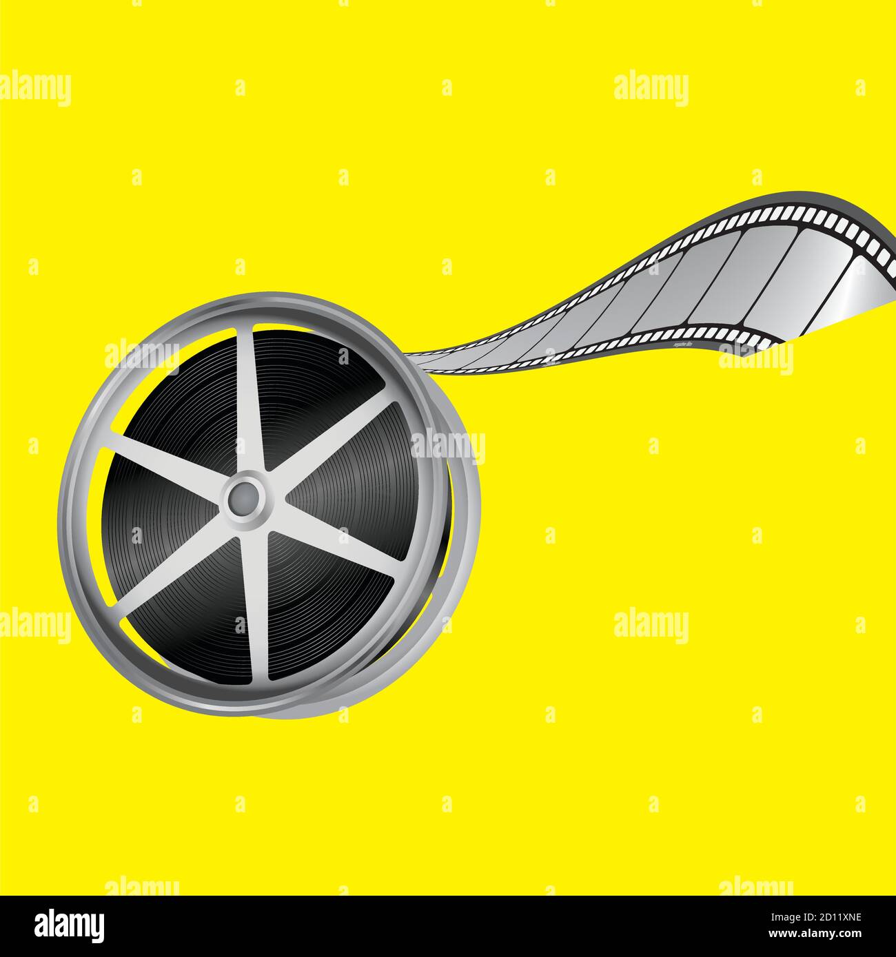 illustration of a film reel Stock Vector Image & Art - Alamy