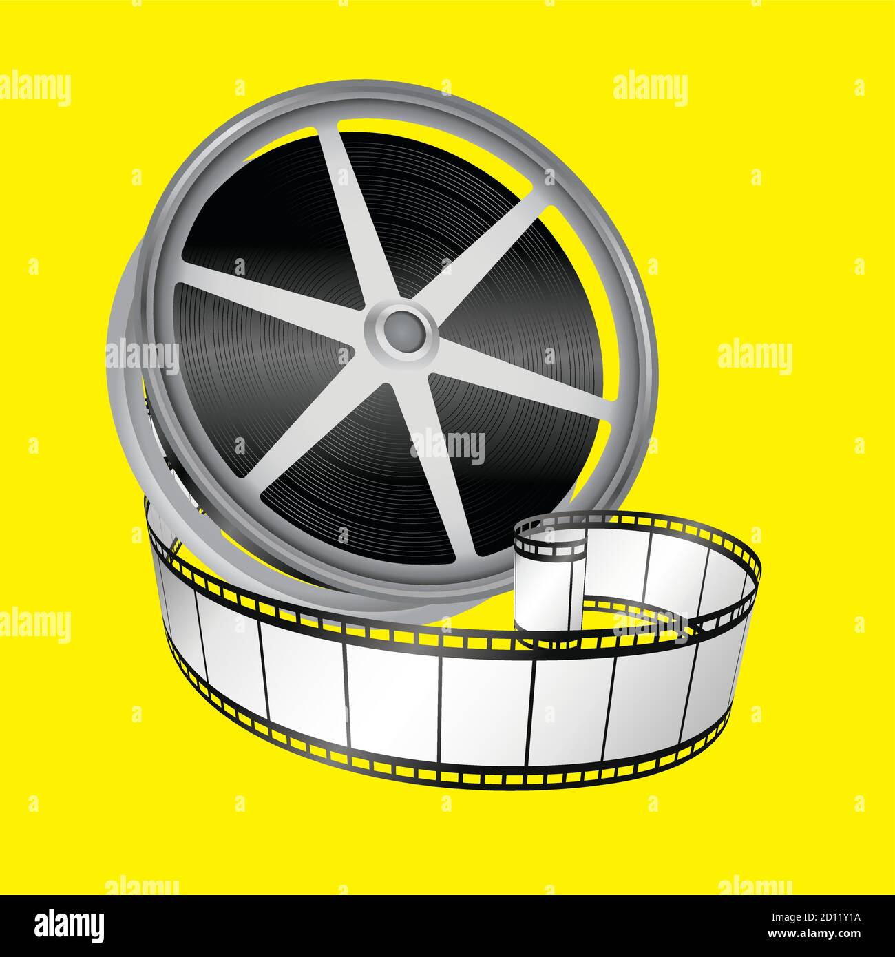 illustration of a film reel Stock Vector Image & Art - Alamy