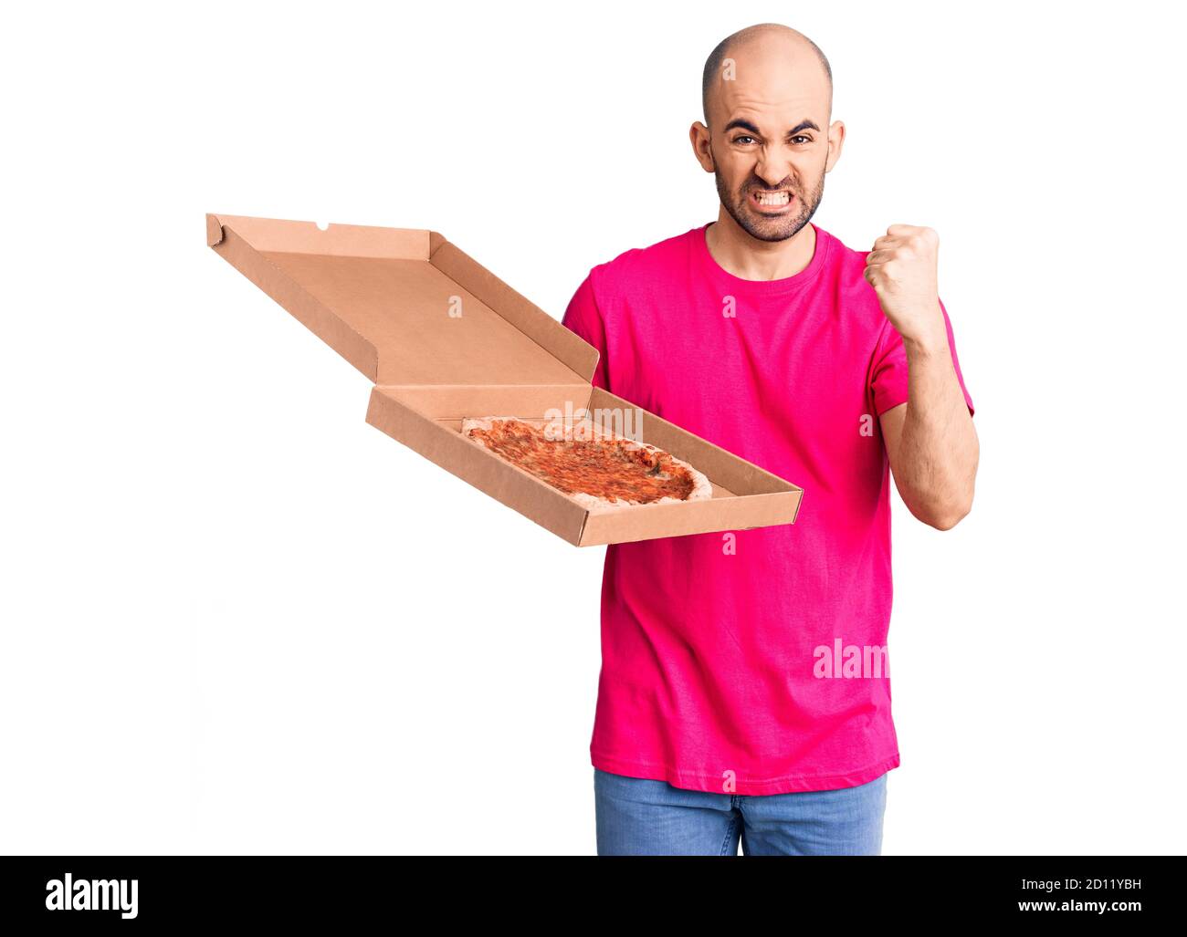 Hand holding pizza box delivery Cut Out Stock Images & Pictures - Alamy