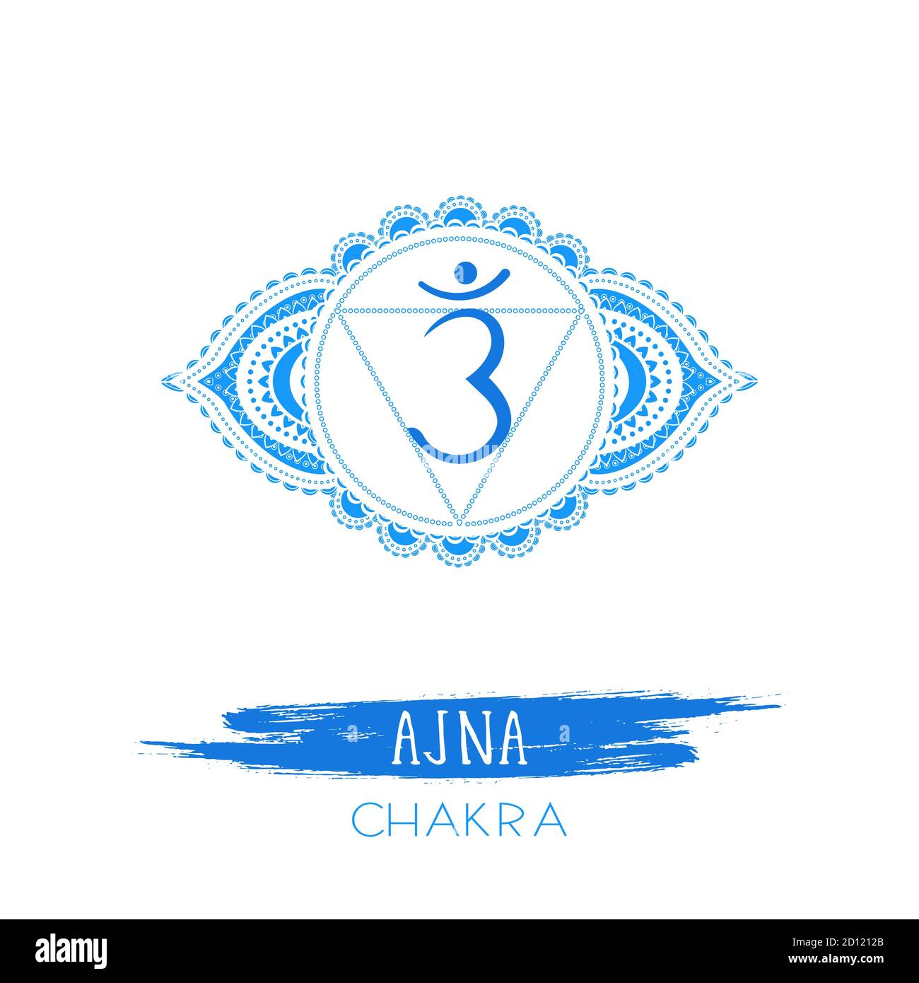 Third Eye Chakra Mandala Tattoo Ajna, Third Eye Chakra Symbol Mandala.