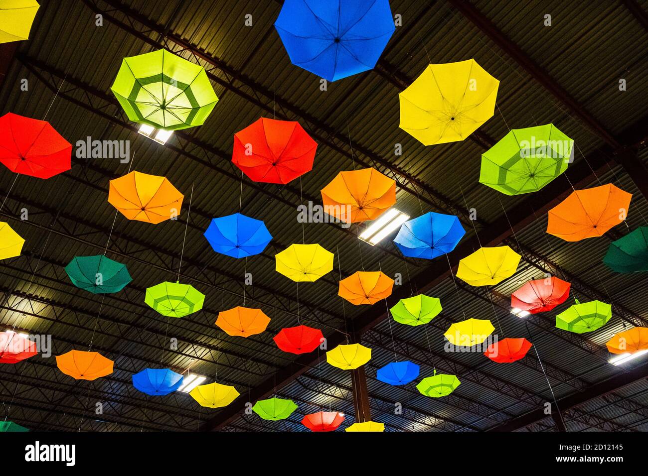 Umbrellas at ceiling hi-res stock photography and images - Alamy