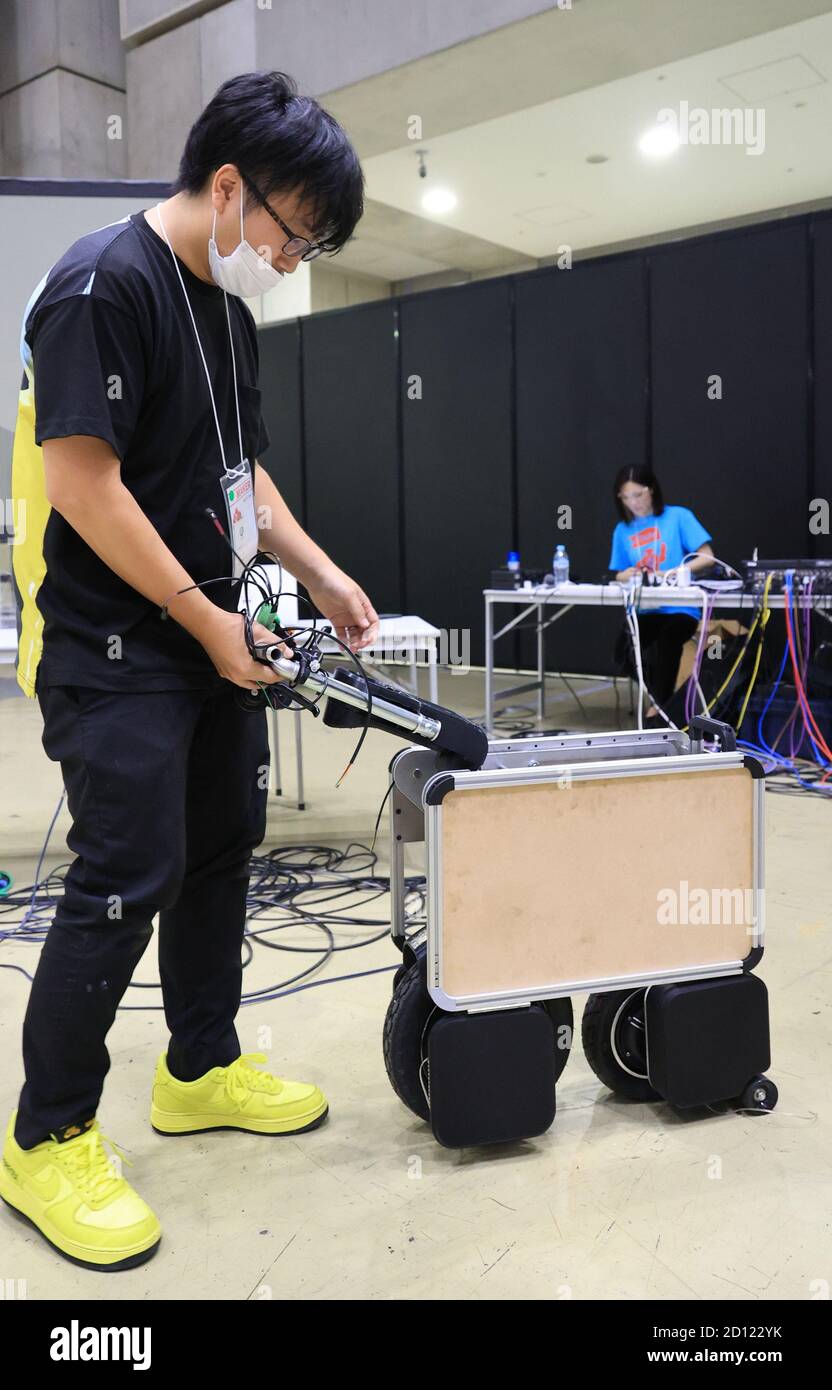 Tokyo, Japan. 3rd Oct, 2020. Groove X designer Takamitsu Ikoma ...