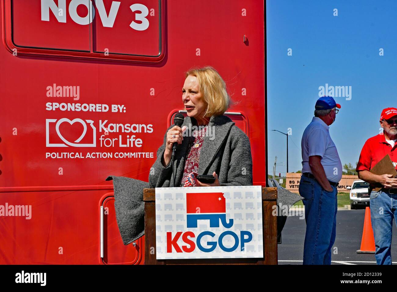 EL DORADO , KANSAS, USA, October 3, 2020 Mary Jean Eisenhower, grand ...