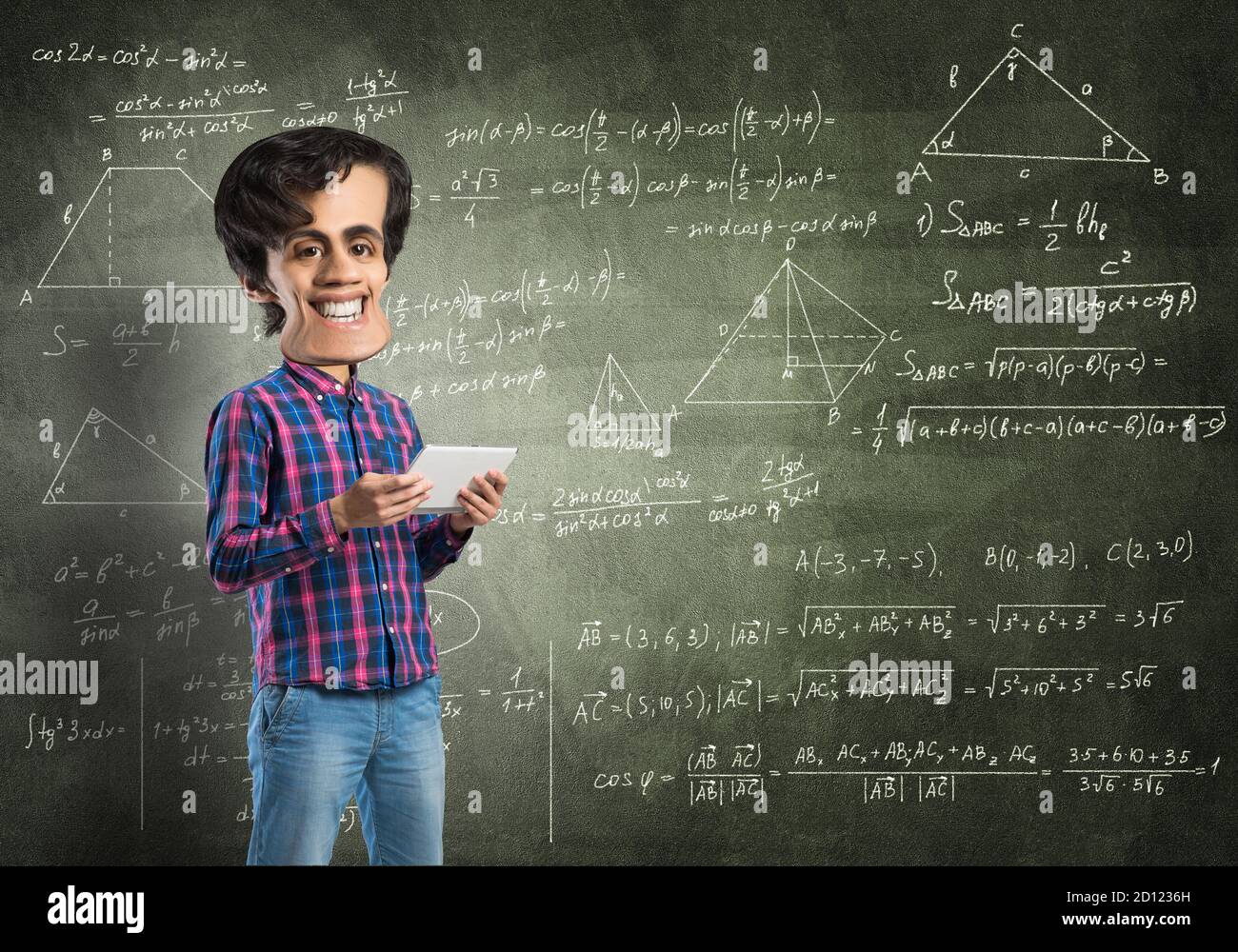 He has smart head Stock Photo - Alamy