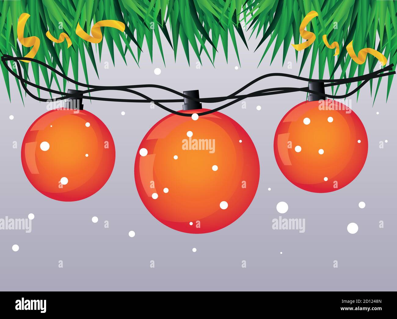 christmas banner with shining christmas lights vector illustration ...