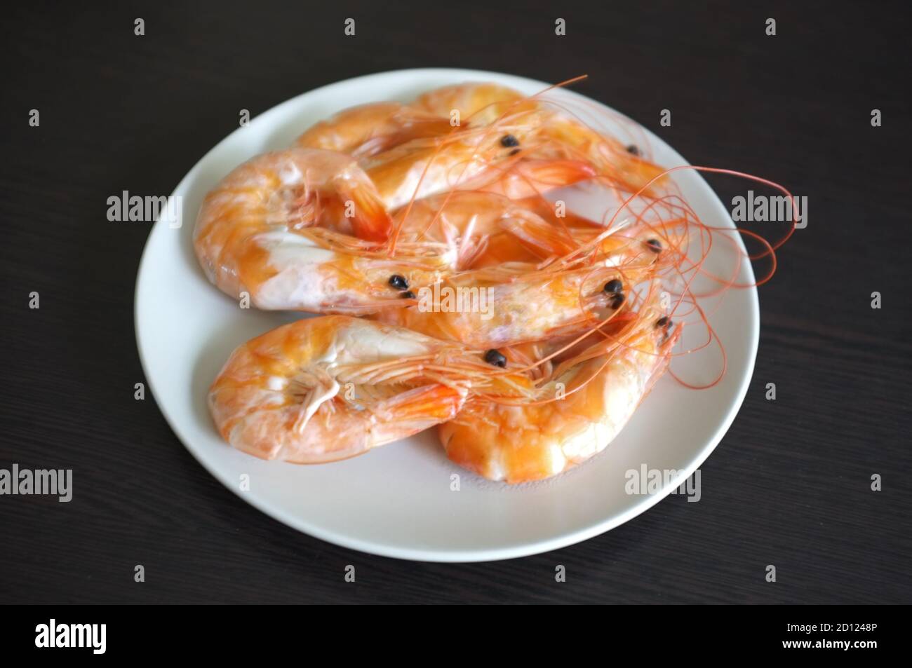 Baked Salted Prawns is sea food , Thai food Stock Photo - Alamy