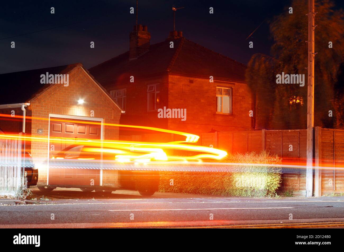 Suburban street night hi-res stock photography and images - Alamy