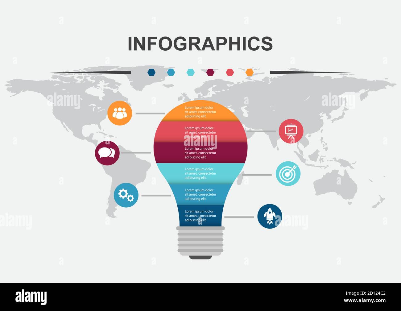 Light bulb infographic design template , stock vector Stock Vector ...