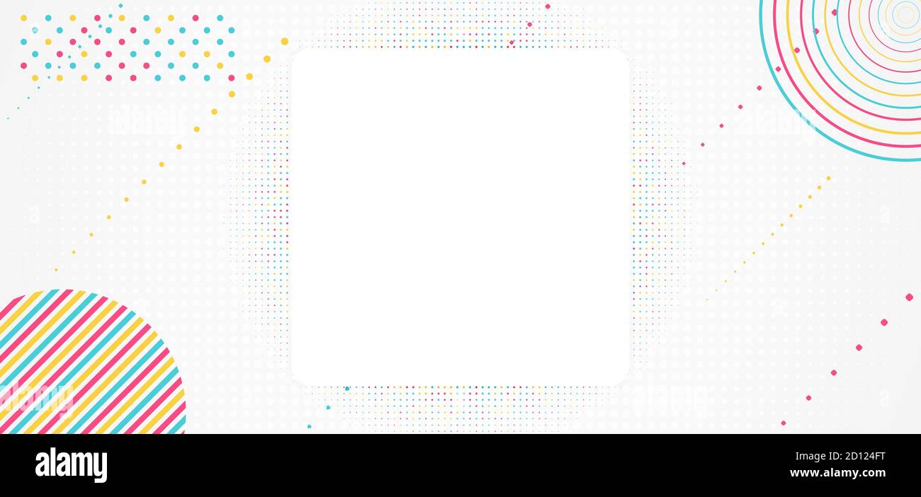 White square frame design colorful geometric element concept. vector ...