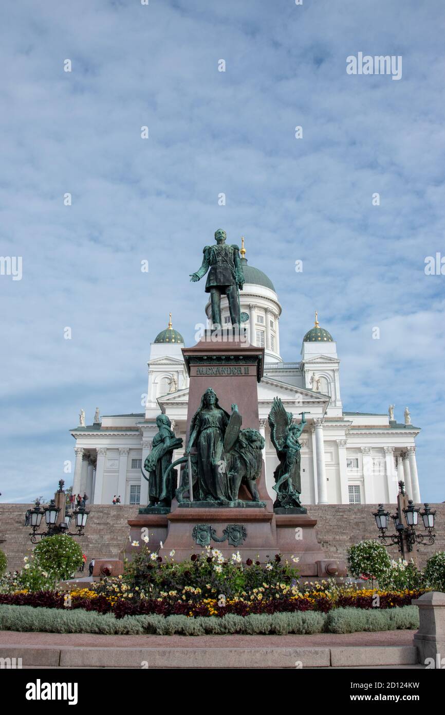 A statue of Emperor Alexander II by Walter Runeberg, is located in the ...