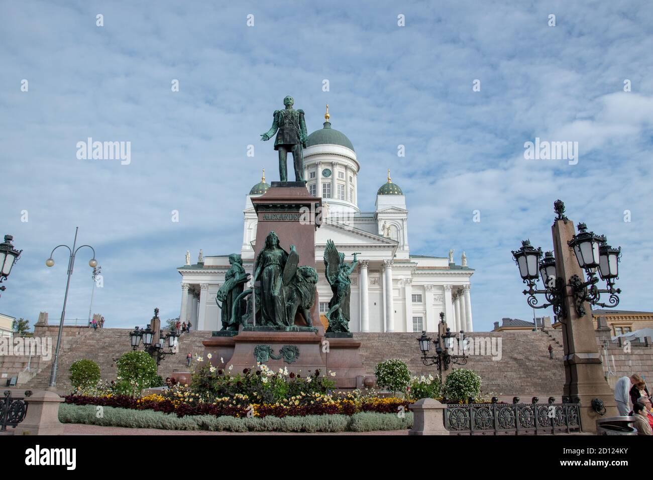 A statue of Emperor Alexander II by Walter Runeberg, is located in the ...