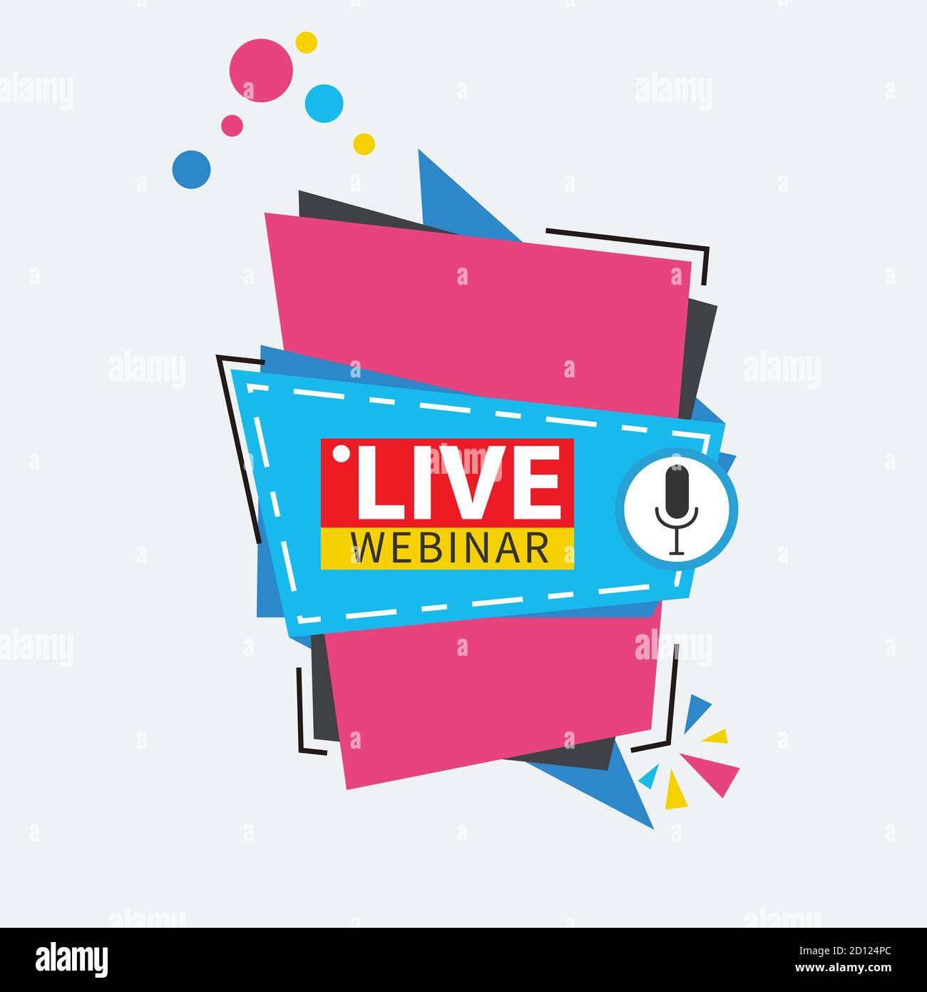 Live Webinar Button, icon, emblem label gradient Vector illustration ...