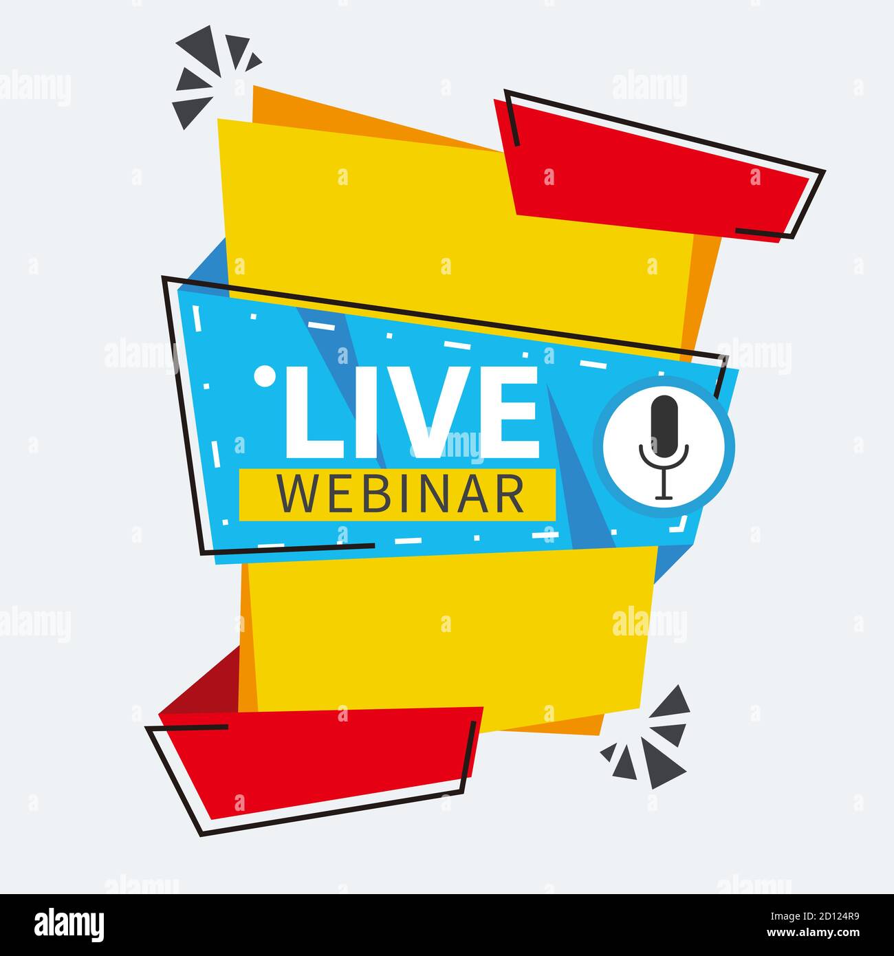 Live Webinar Button, icon, emblem label gradient Vector illustration ...