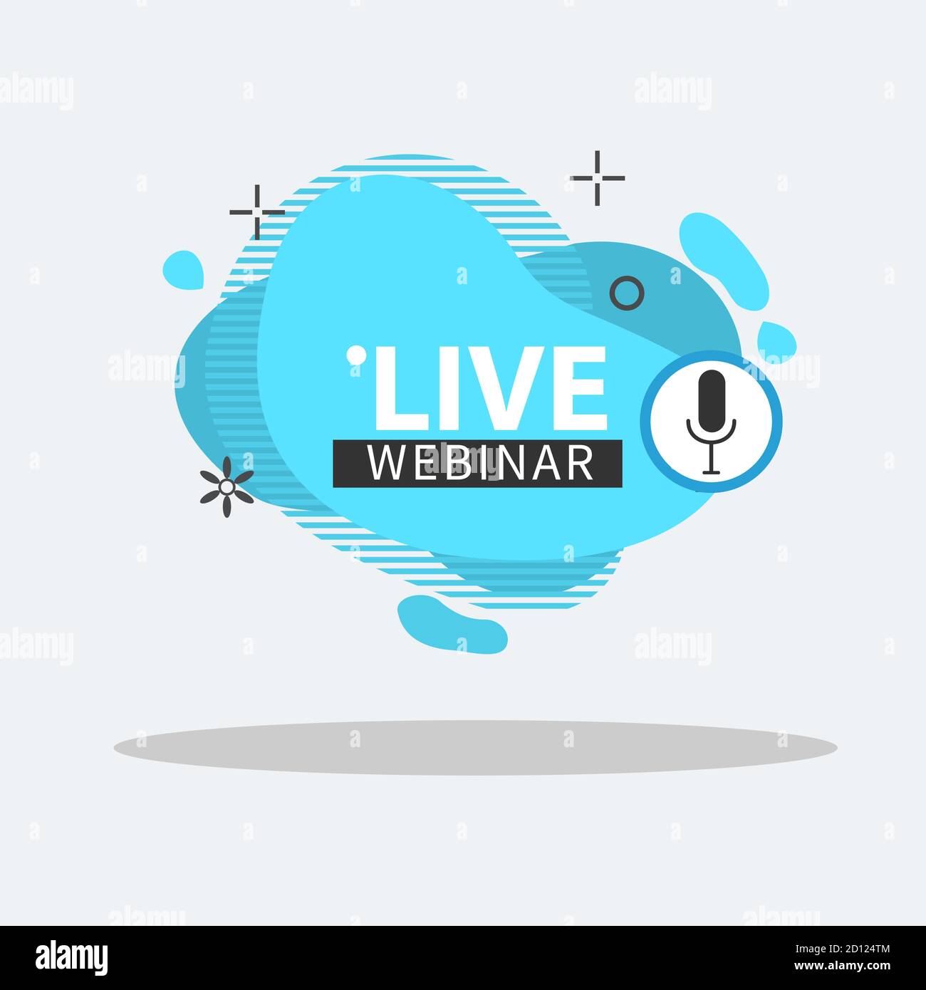 Live Webinar liquid Button, icon, fluid, emblem label gradient Vector ...