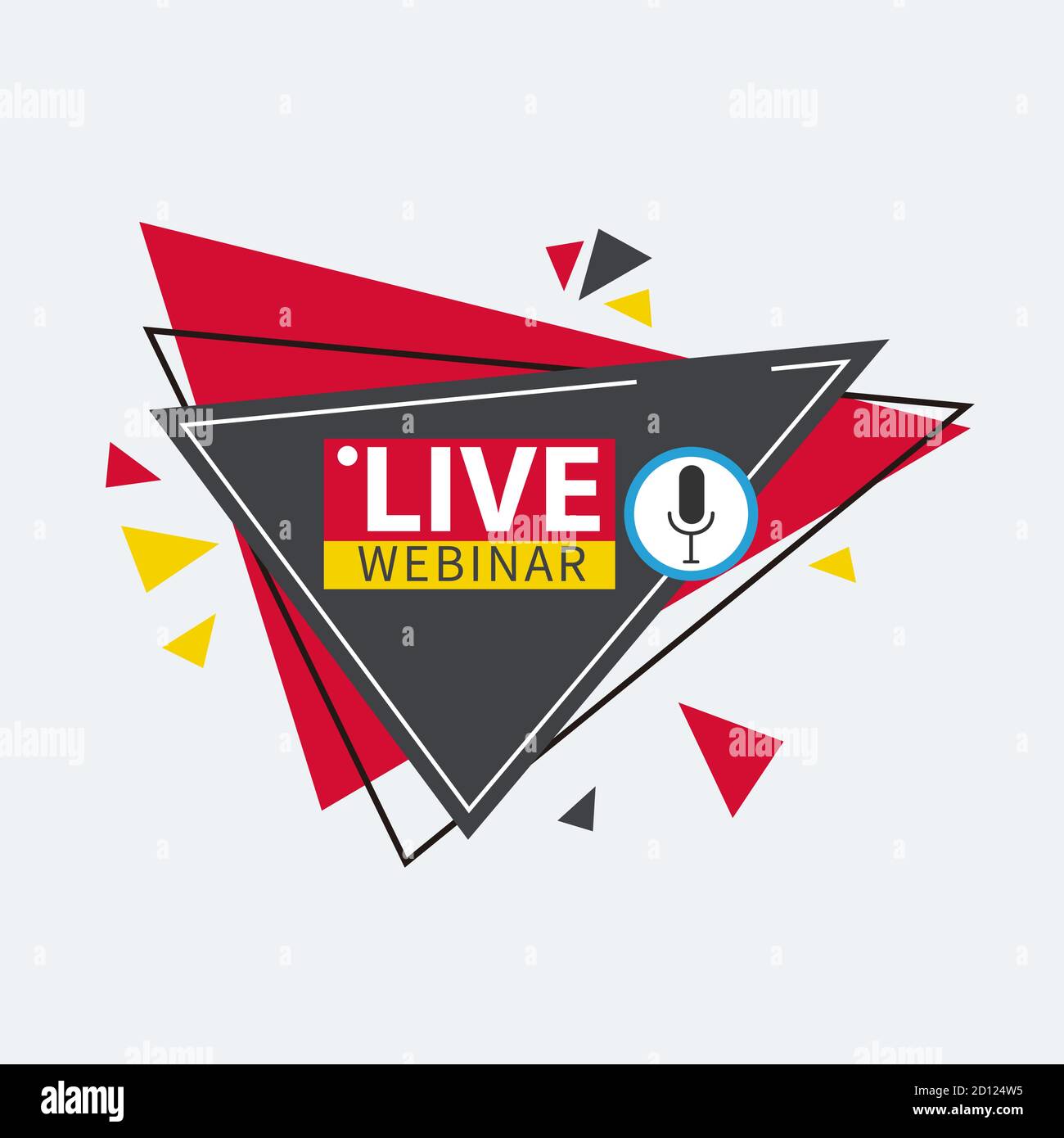 Live Webinar Button, icon, emblem label gradient Vector illustration ...