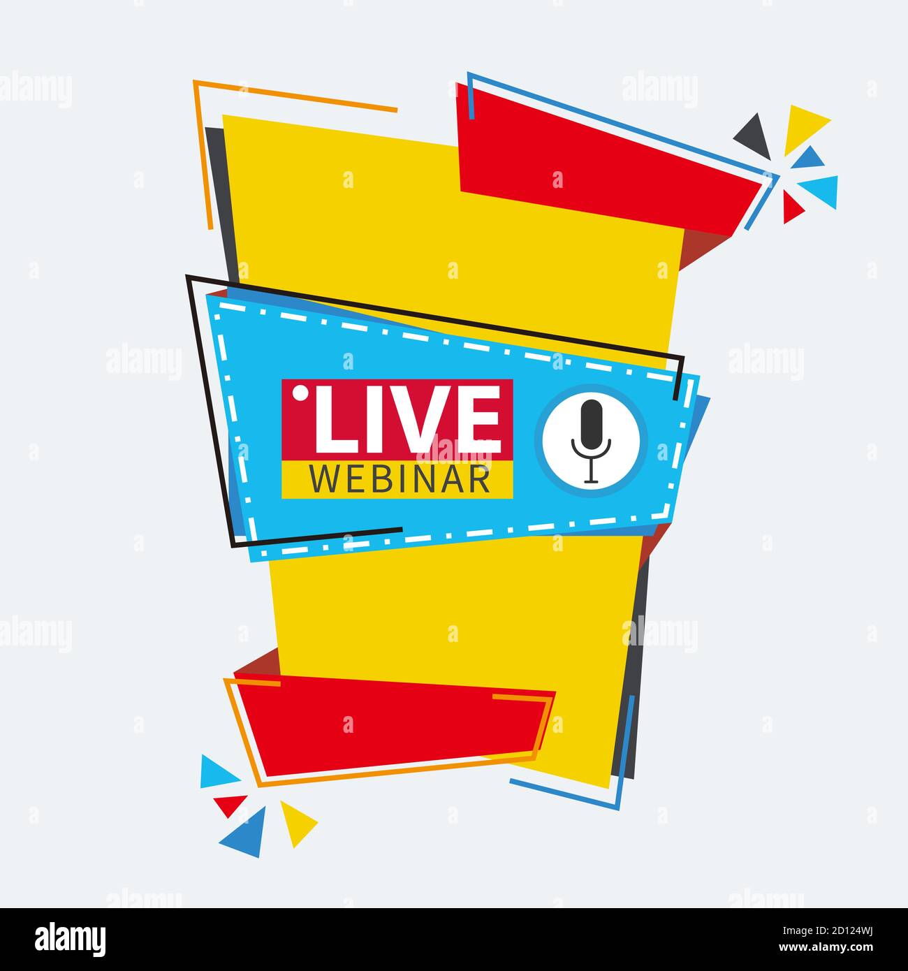 Live Webinar Button, icon, emblem label gradient Vector illustration ...