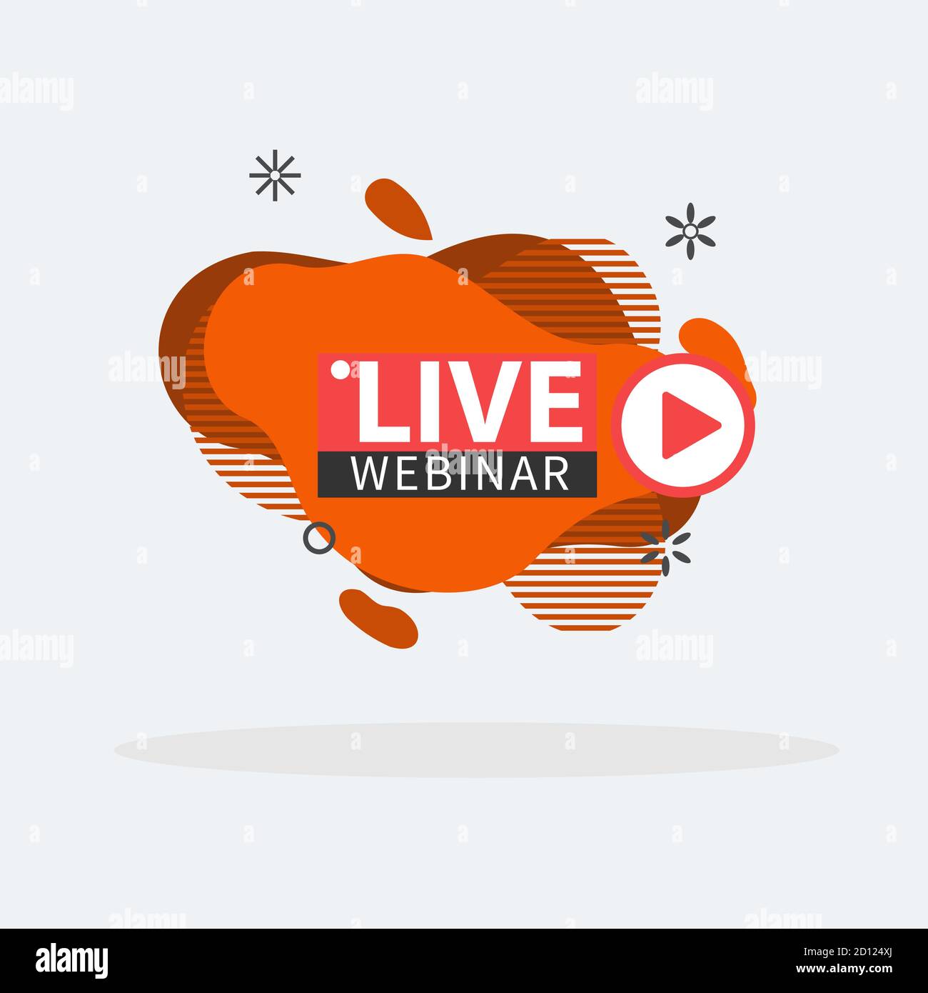 Live Webinar liquid Button, icon, fluid, emblem label gradient Vector ...