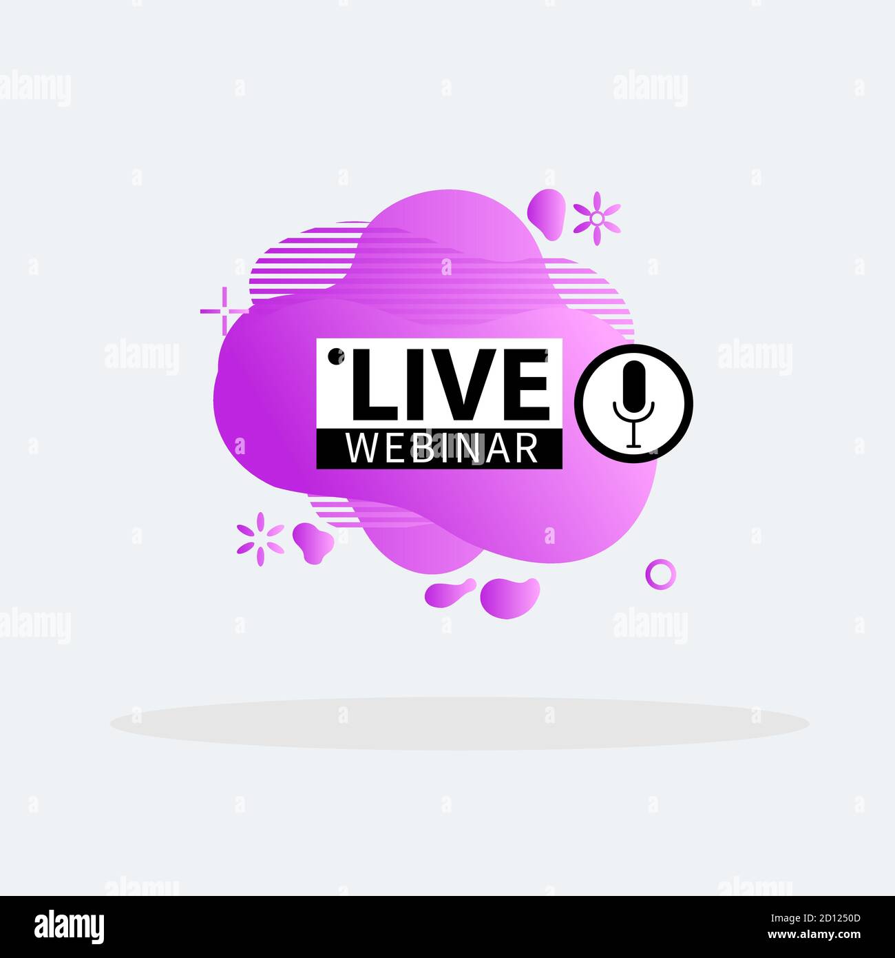 Live Webinar liquid Button, icon, fluid, emblem label gradient Vector ...