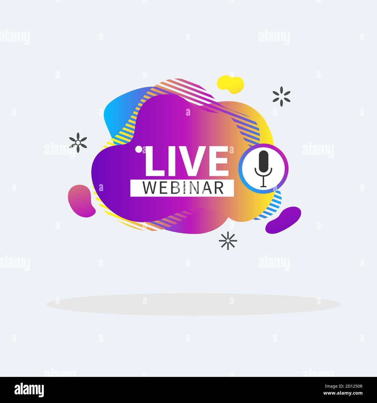 Live Webinar liquid Button, icon, fluid, emblem label gradient Vector ...