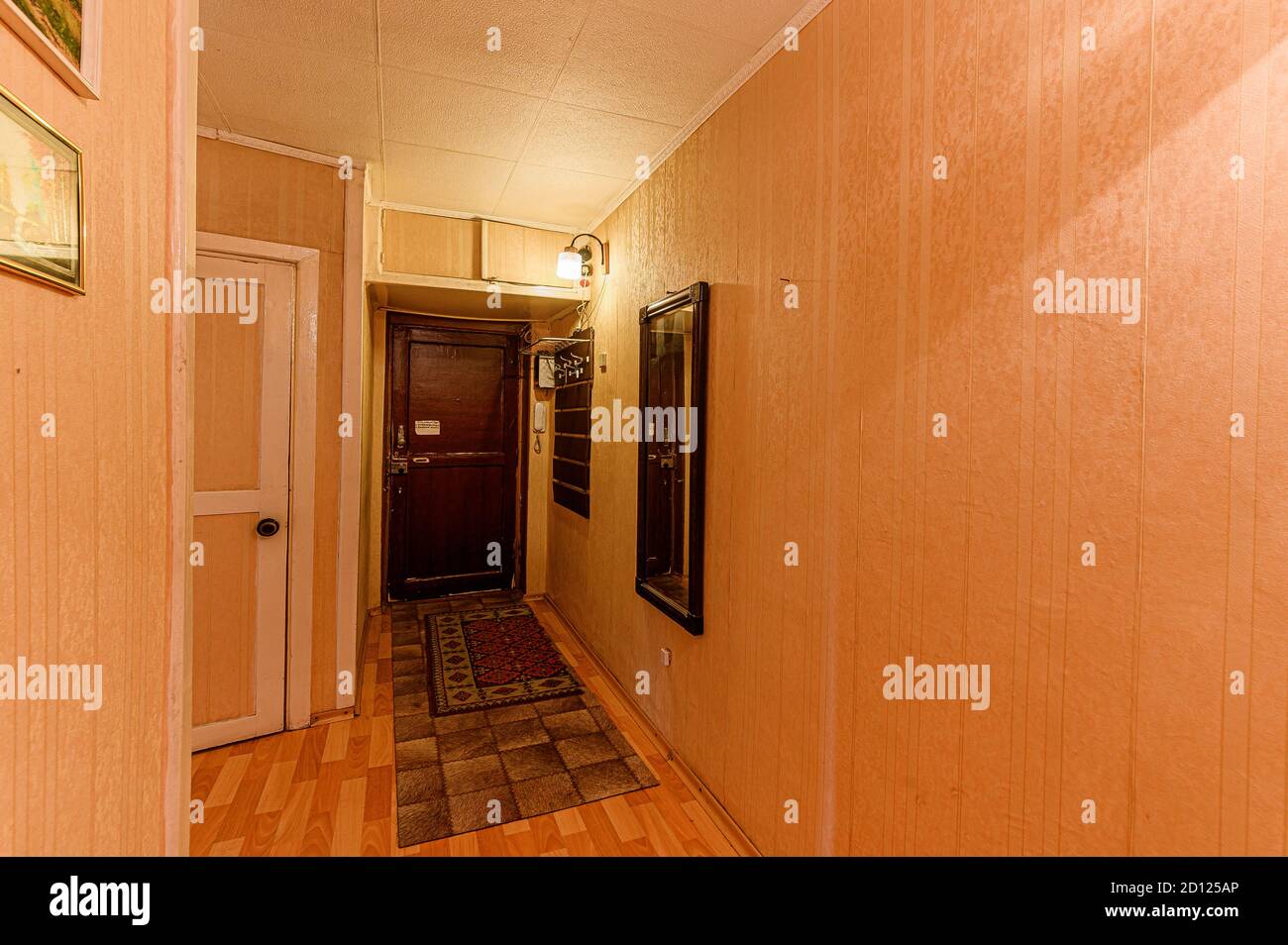 Russia, Moscow- April 10, 2020: interior room apartment modern bright ...