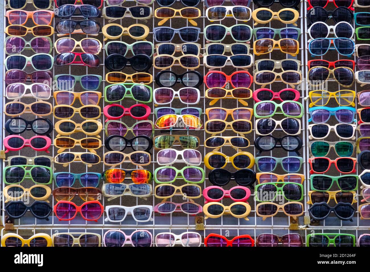 Crazy wall of glasses Stock Photo - Alamy