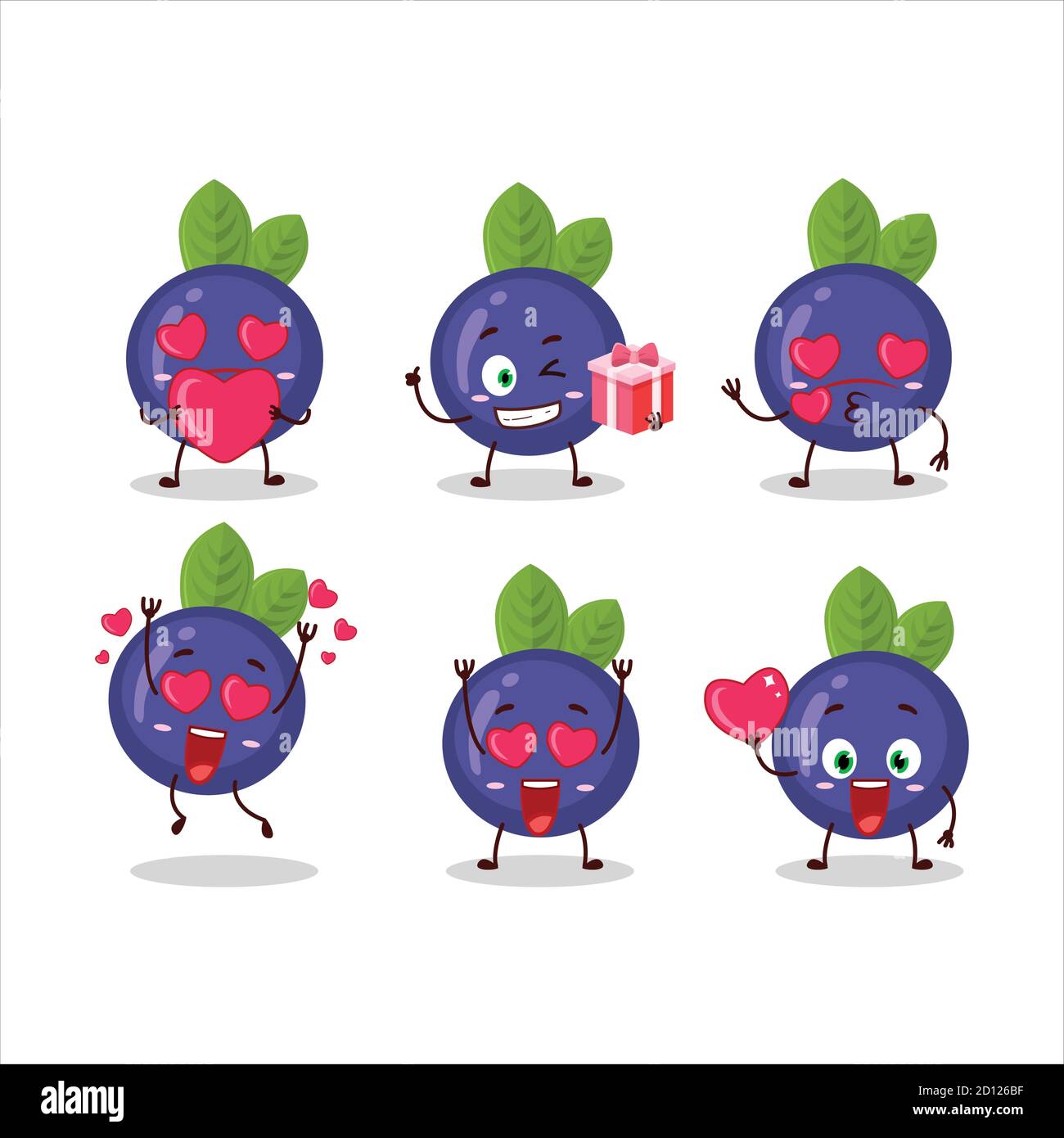 Cute Cartoon Blueberries