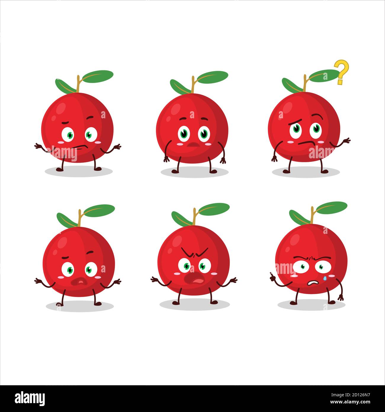Cartoon character of cranberry with what expression Stock Vector Image ...