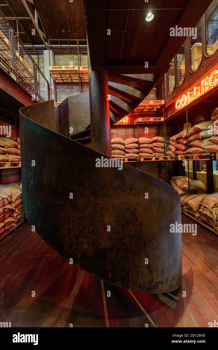 Bangkok, Thailand - 16 September, 2020: Old style staircase in NANA ...