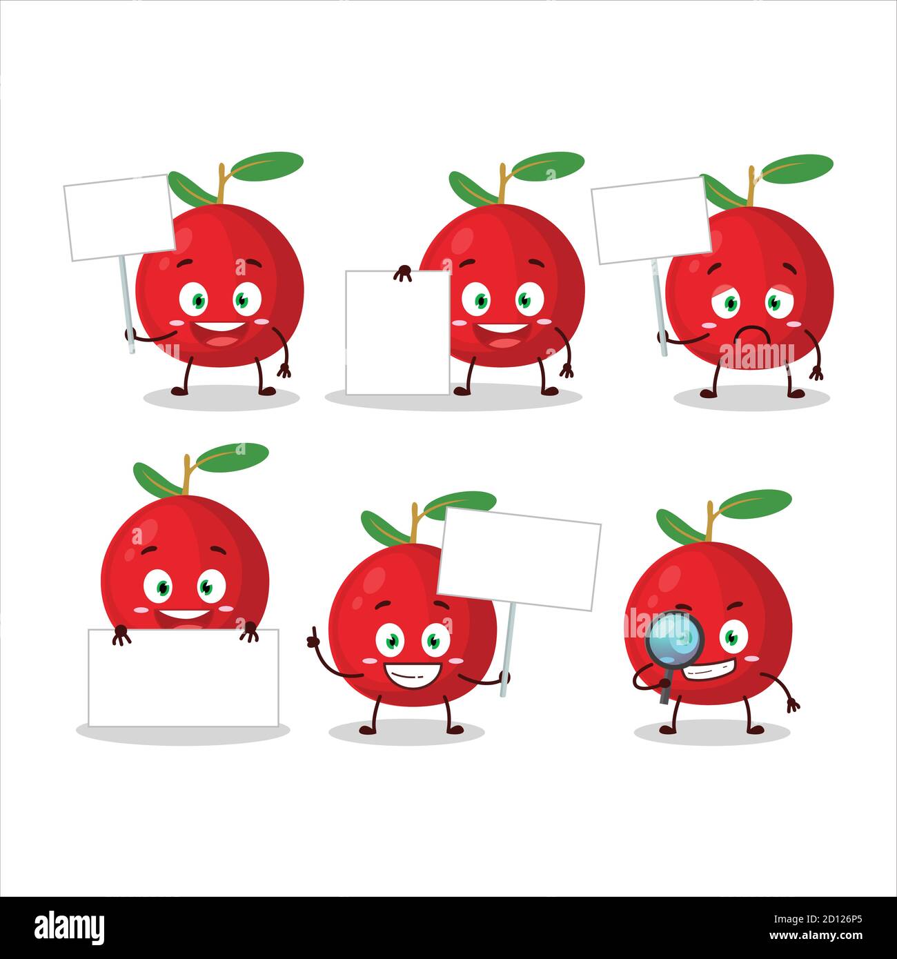 Cranberry cartoon in character bring information board Stock Vector ...