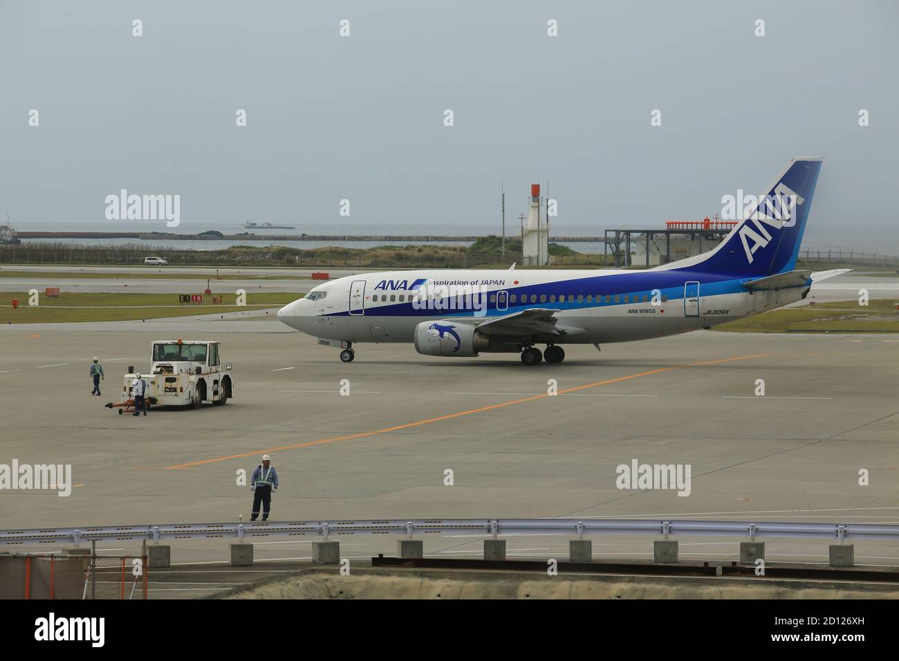 OKINAWA, JAPAN; NOV 5: ANA passengers jet are arrived in Okinawa in 5 ...