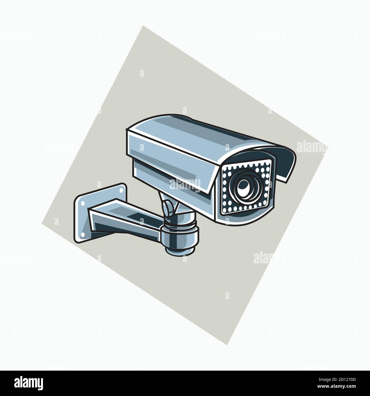 vector illustrations - grey CCTV (camera surveillance) for security ...