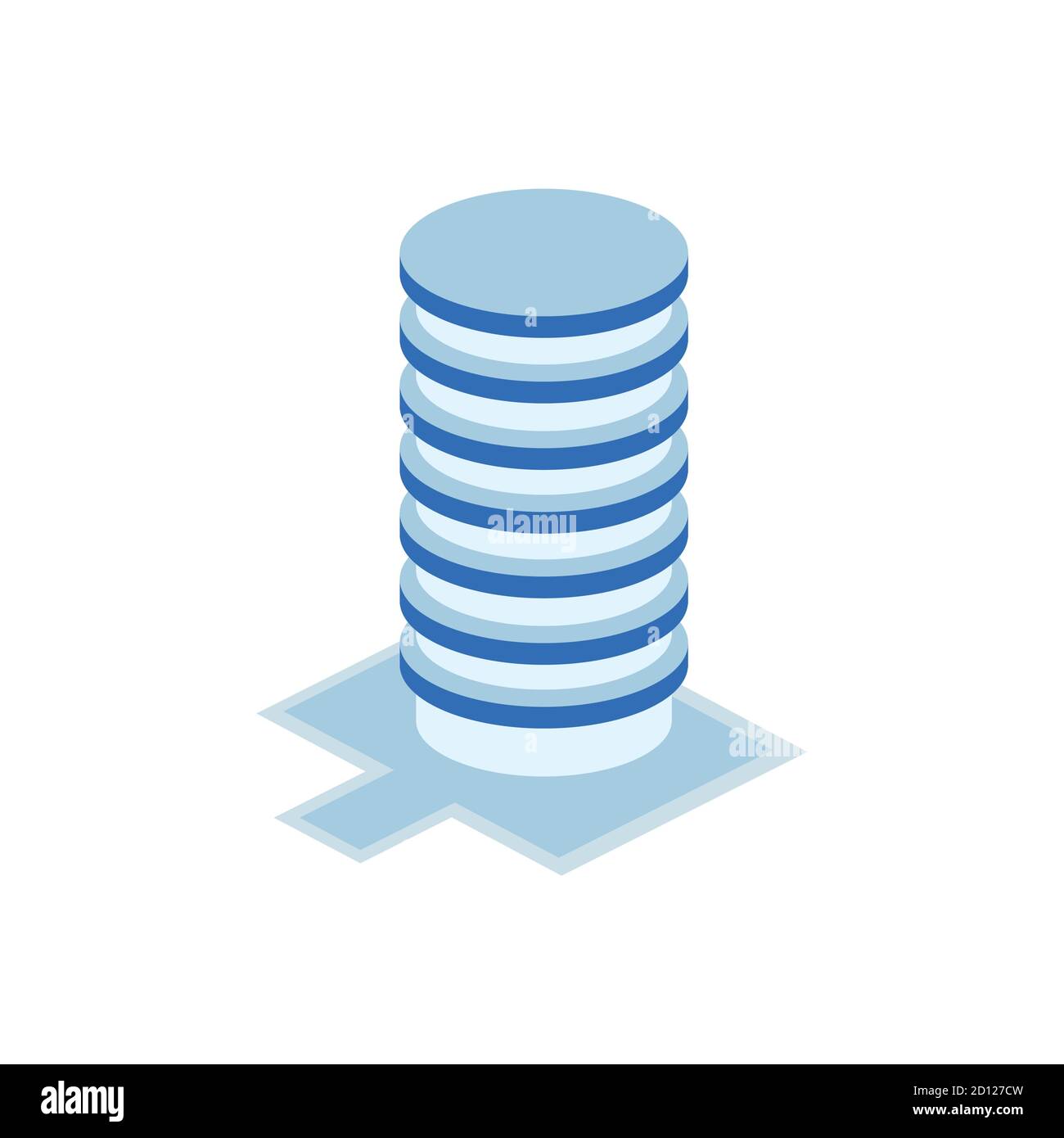 long pillar business tower are connected to circular building - tower ...