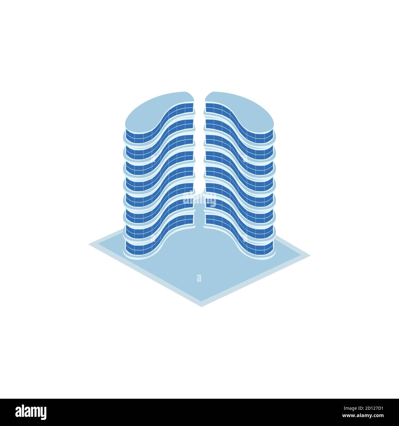 twin curve business tower building - tower, apartment, urban ...