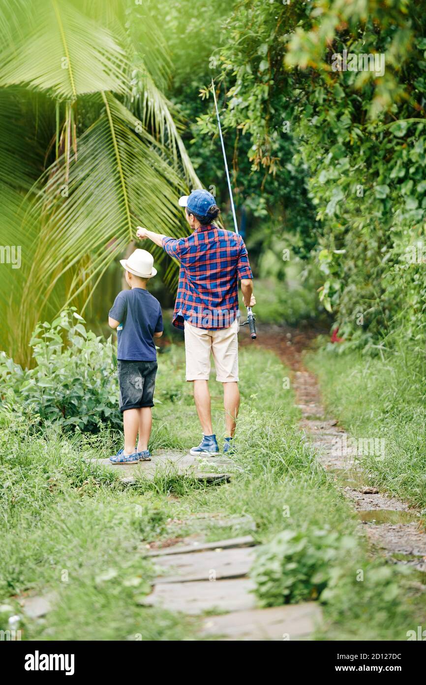 Look there son Stock Photo - Alamy