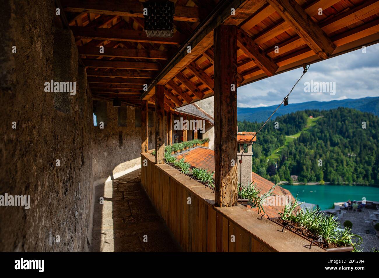 Inside view of Bled castle, in Slovenia Stock Photo - Alamy