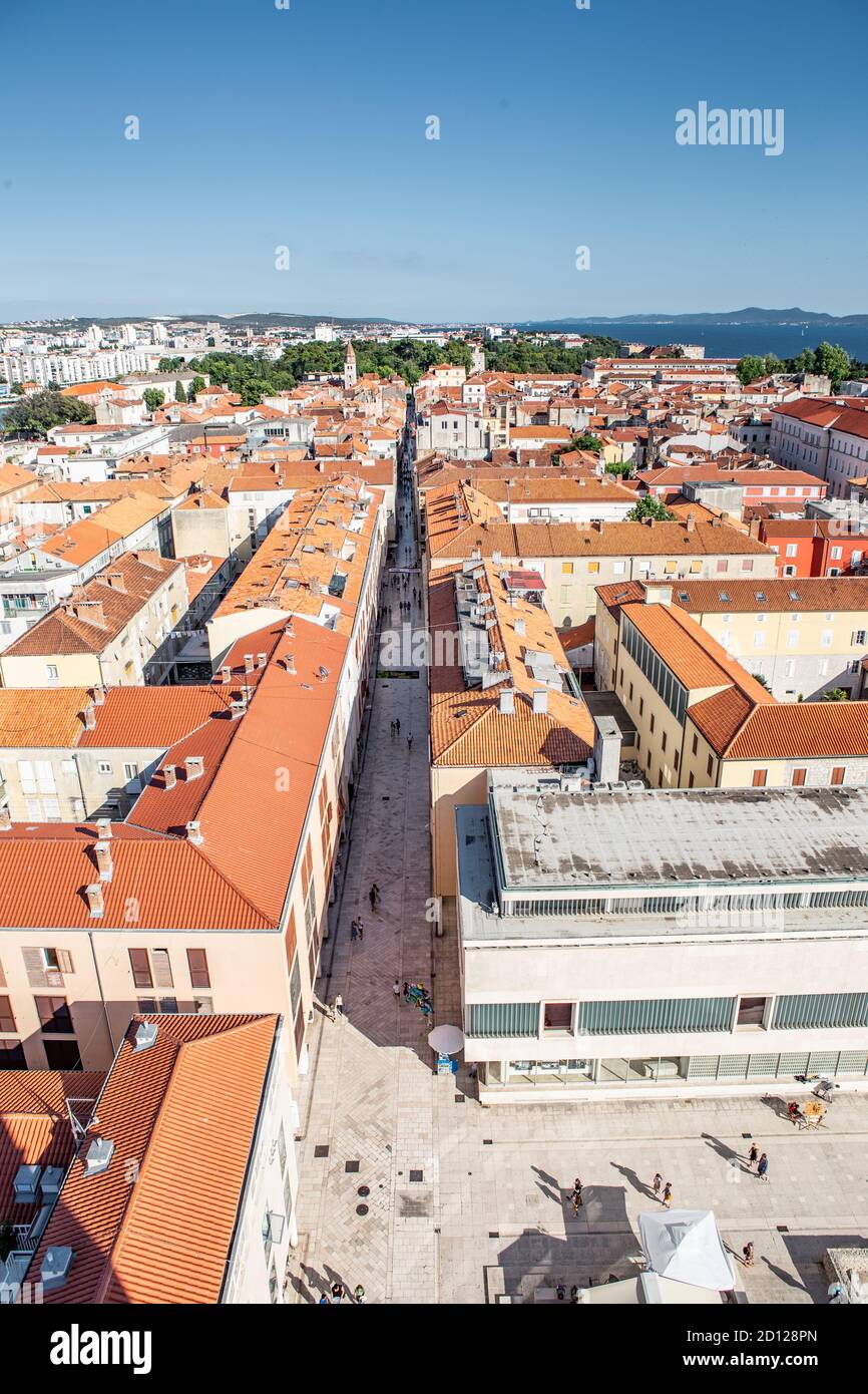 The ancient roman architecture in old town of Zadar, Croatia Stock ...
