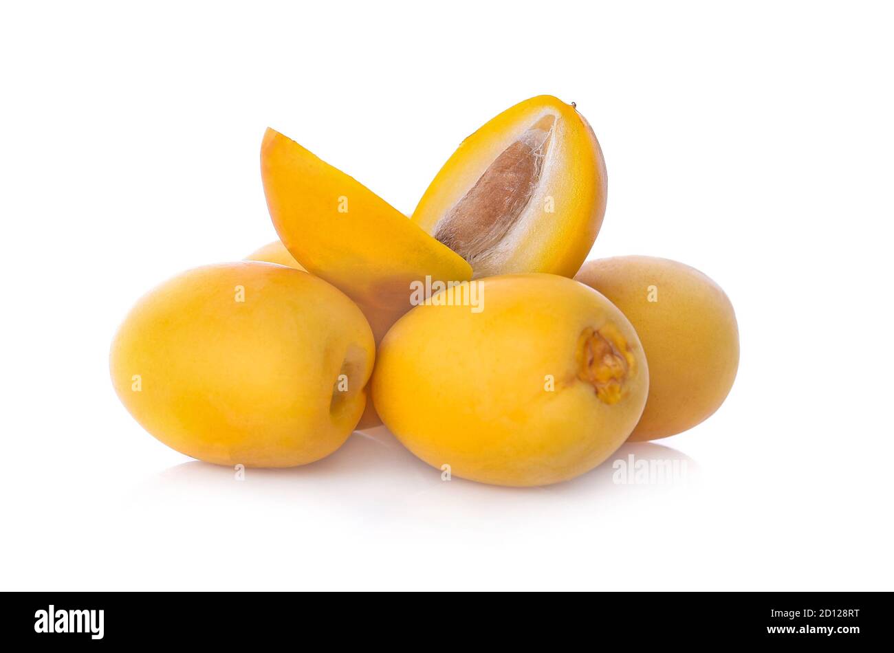 Fresh date palm fruit isolated on white background Stock Photo - Alamy