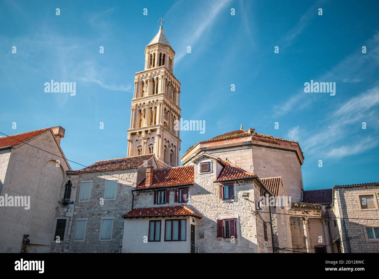 The ancient roman architectures in old town of Split, Croatia Stock ...