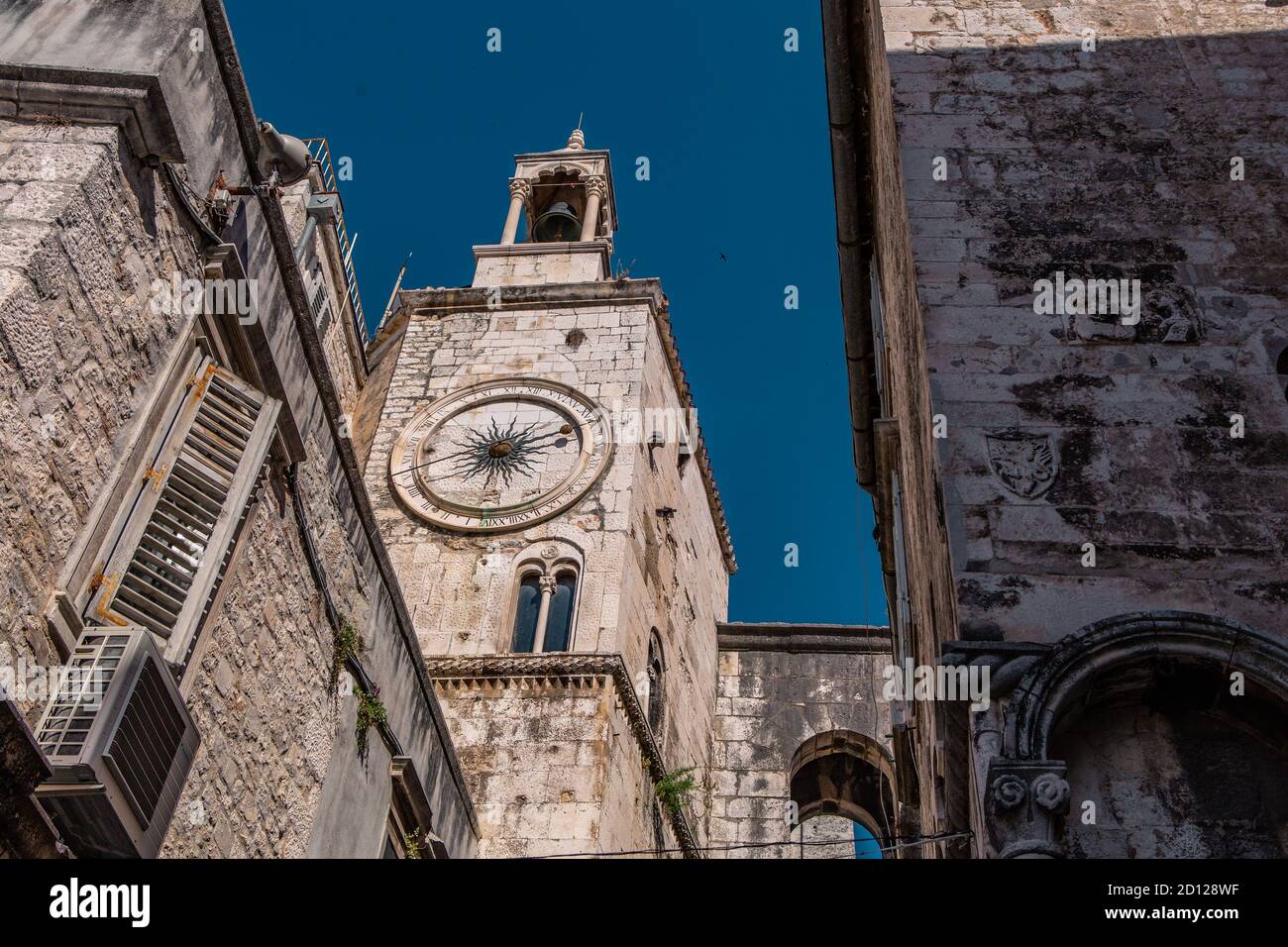 The ancient roman architectures in old town of Split, Croatia Stock ...